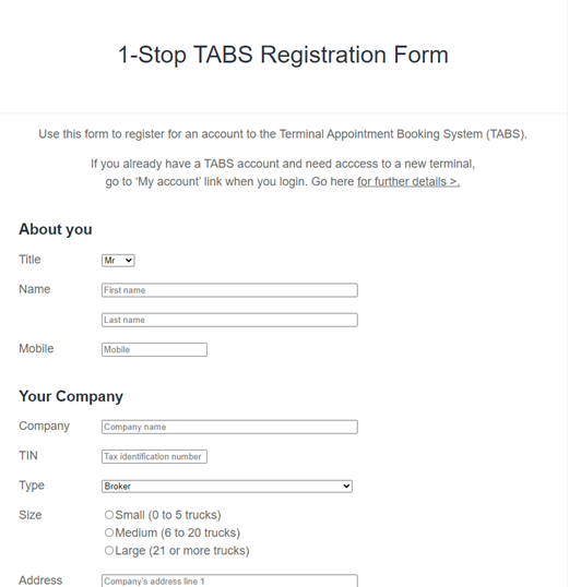 How to register and activate TABS account - Customer Knowledge Hub